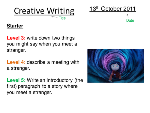 Coraline Creative Writing - Tension | Teaching Resources
