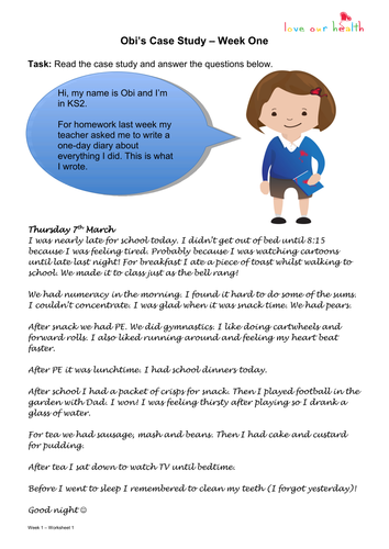 What's healthy case study | Teaching Resources