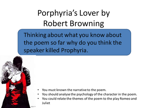 Porphyria’s Lover | Teaching Resources