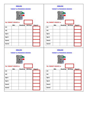 Book Cover Target Stickers APP KS3 | Teaching Resources