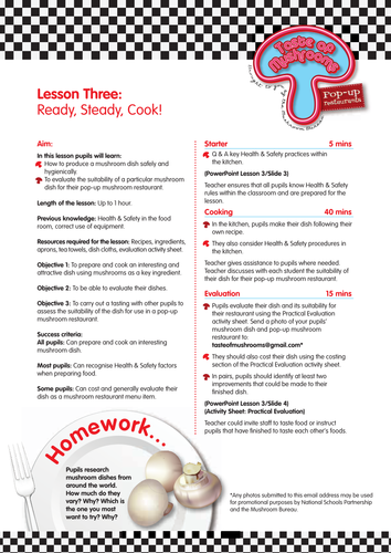 Ready, Steady, Cook! | Teaching Resources