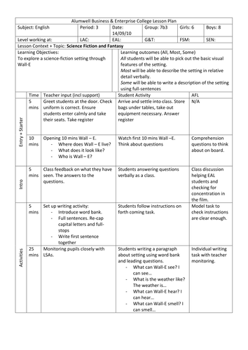 Wall-E Lesson | Teaching Resources