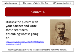 Lesson 1Assassination of Arch-Duke Franz Ferdinand | Teaching Resources