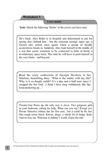 creative writing for year 7-lesson 1 | Teaching Resources