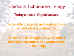 Elegy Poem Full Lesson PP with lesson plan | Teaching Resources
