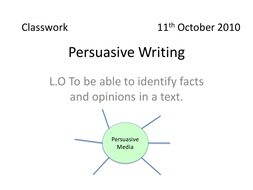 Introduction to Persuasive Writing KS3 | Teaching Resources