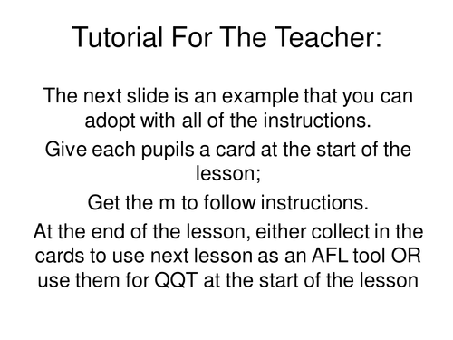 Teacher Tutorial Guide For Starters | Teaching Resources
