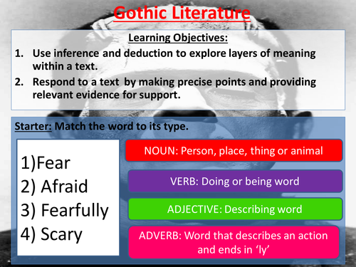 Gothic Lit Intro Full lesson PP | Teaching Resources