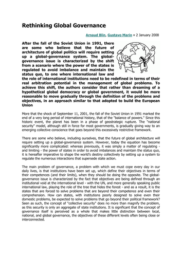 Global Governance Lesson | Teaching Resources