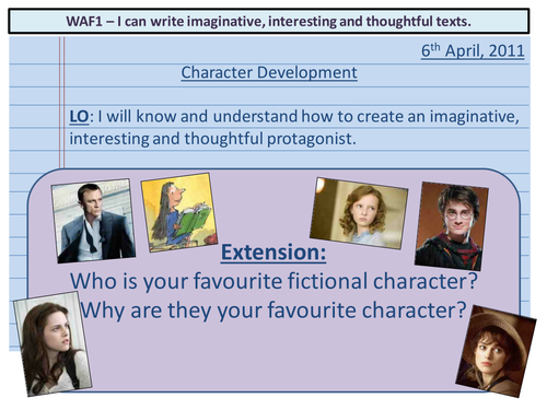 Character Development - Level 6 to Level 7 | Teaching Resources