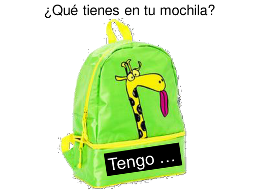 Vocabulary practice - ¿Qué tienes en tu mochila? | Teaching Resources
