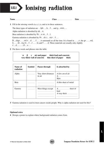 Igcse P15 Radioactivity Teaching Resources