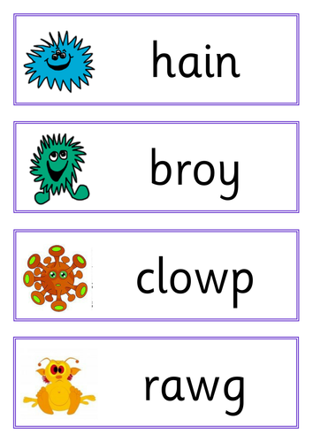 Y1 Phonics Screening Practise: New words | Teaching Resources