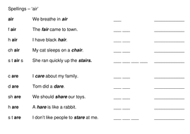 air spellings | Teaching Resources