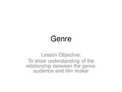 Full Lesson PP – Genre conventions | Teaching Resources