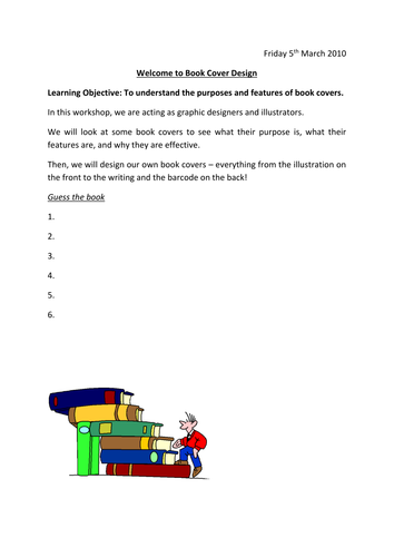 Book Cover Full Lesson | Teaching Resources