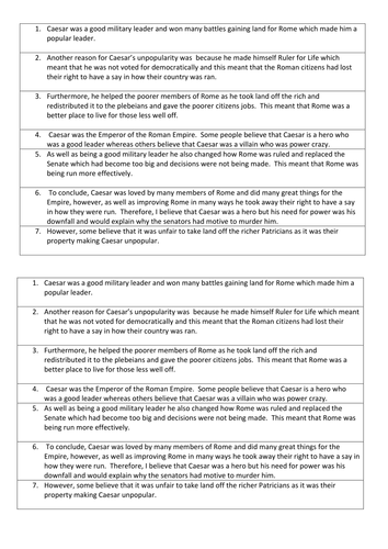 Amazing People –Caesar Hero Or Villain? | Teaching Resources