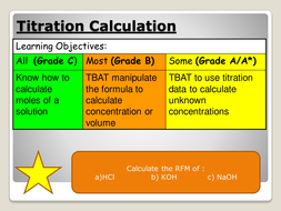 Titration Calculation | Teaching Resources