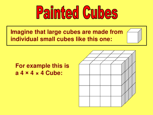 Painted Cube Investigation | Teaching Resources