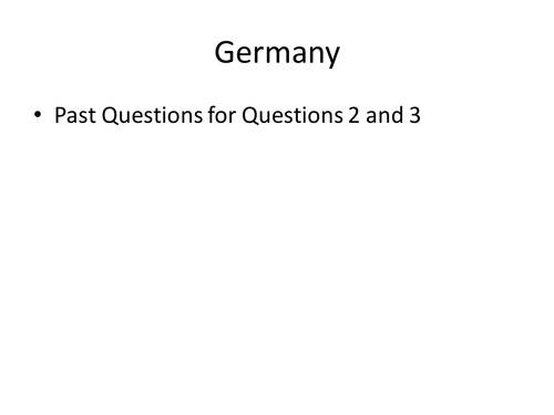 Past Questions – Germany for the exam | Teaching Resources