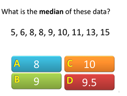 Basic Averages stuff Starter- multiple choice | Teaching Resources
