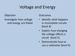 voltage and energy | Teaching Resources