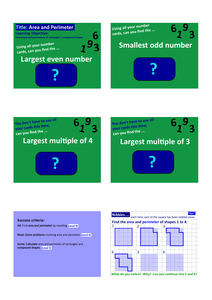 Area and Perimeter - Rectangles / compound Shapes by nyima_drayang - UK ...