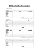 Data Handling Investigation - Skittles Colours | Teaching Resources