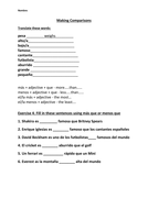 Spanish Comparisons | Teaching Resources