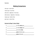 Spanish Comparisons | Teaching Resources