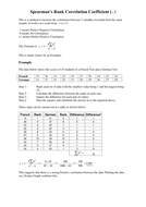 Spearman Rank Correlation Coefficient Introduction | Teaching Resources