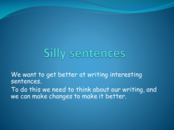 Silly sentences | Teaching Resources