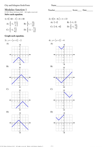 Core 3 and 4 - Multichoice worksheets | Teaching Resources