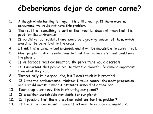 Environment - should we stop eating meat? | Teaching Resources