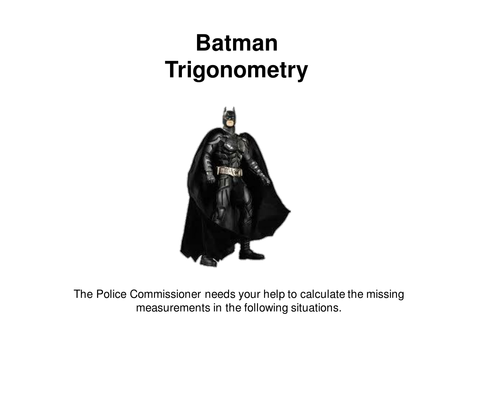 Batman Trigonometry | Teaching Resources