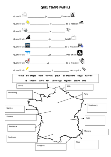 weather in French la météo | Teaching Resources
