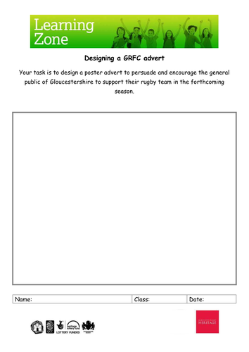 Advert to raise the awareness of GRFC | Teaching Resources