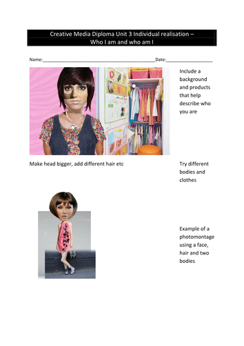 Creative Media Diploma Unit 3 Individual realisati | Teaching Resources