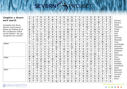 Completing and making your own Severn word search | Teaching Resources