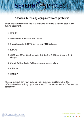 Fishing equipment problems | Teaching Resources