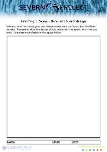 Create a Severn Bore Surfboard design | Teaching Resources