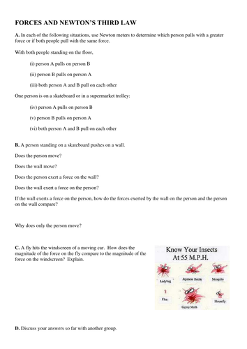 Newton's Third Law activities | Teaching Resources