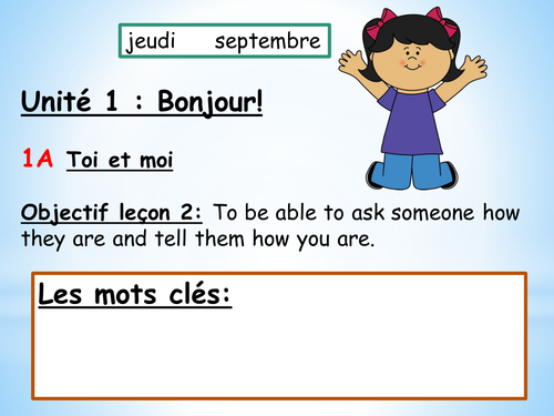 Transition pack - Bonjour - Ça va? - introduction to French {EDITABLE ...