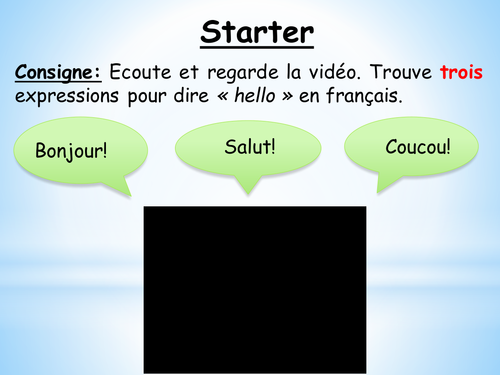 Transition pack - Bonjour - Ça va? - introduction to French {EDITABLE ...