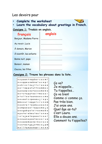 Transition pack - Bonjour - Ça va? - introduction to French {EDITABLE ...