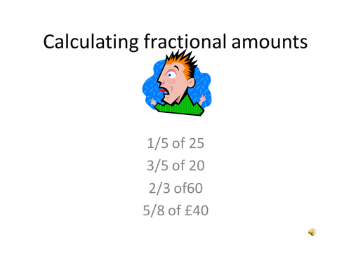 Calculating fractional amounts | Teaching Resources