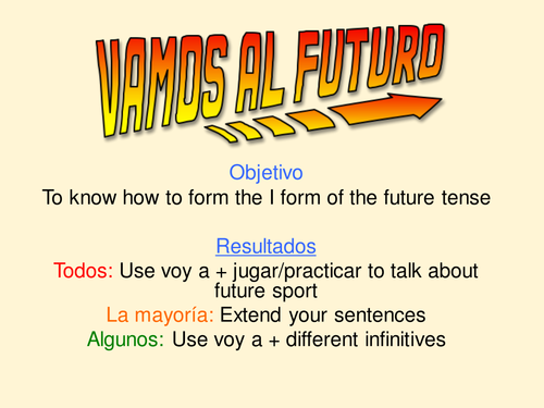 Vamos al futuro - immediate future tense | Teaching Resources