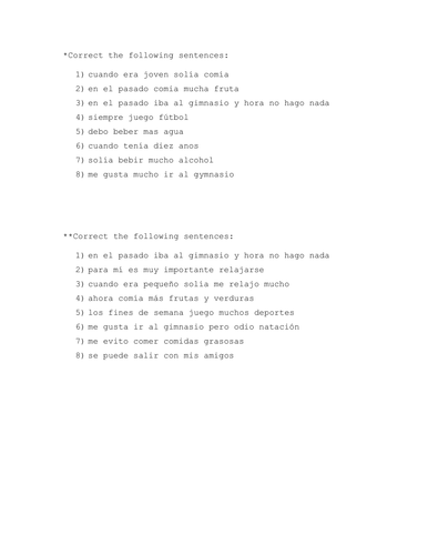 Health sentences to correct | Teaching Resources