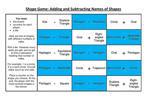 2D Shape Games | Teaching Resources