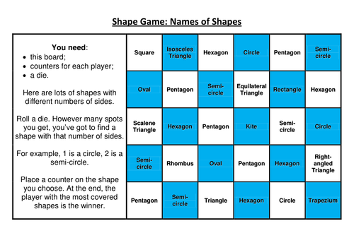 2D Shape Games | Teaching Resources